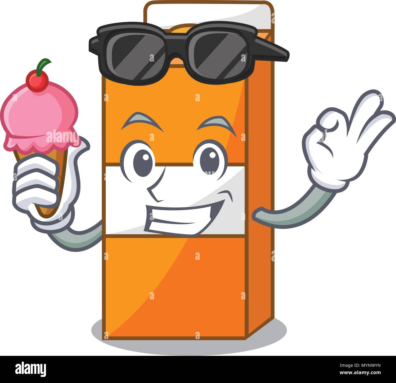 With ice cream package juice character cartoon Stock Vector Image & Art ...