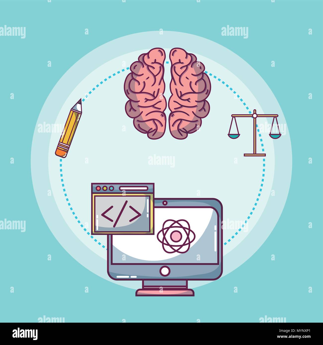 Brain and intelligence concept Stock Vector Image & Art - Alamy