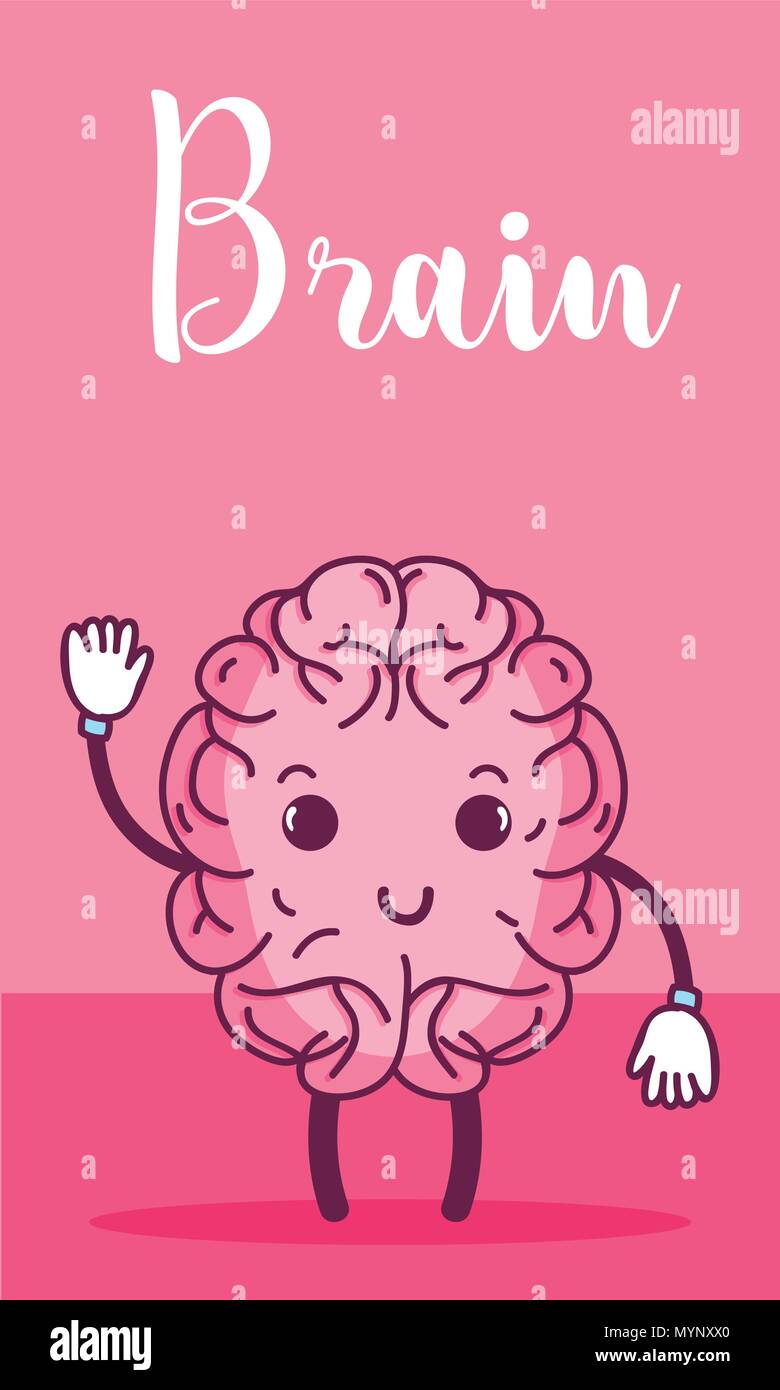 Cute brain cartoon Stock Vector Image & Art - Alamy