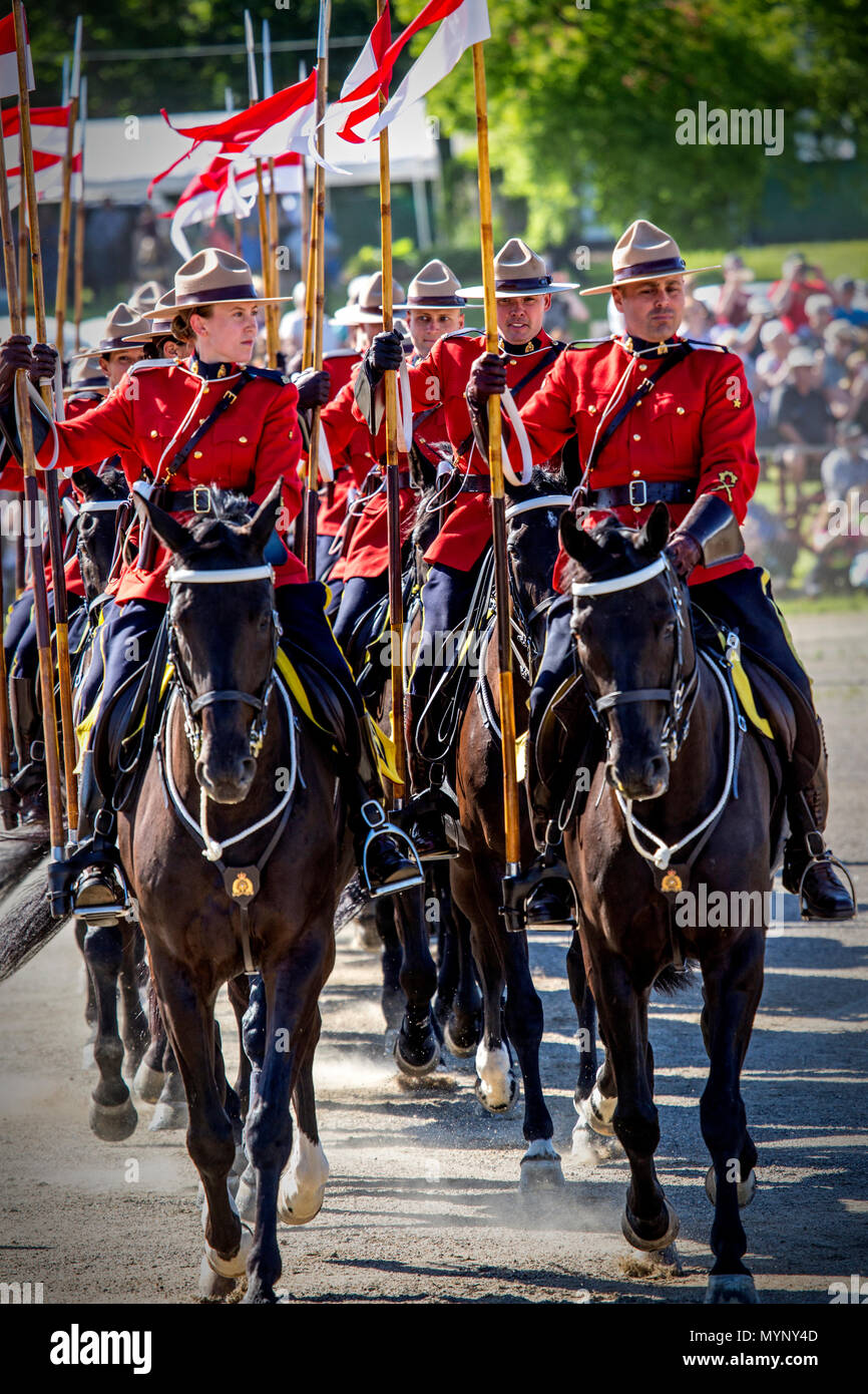 Royal Canadian Mounted Police RCMP musical ride. Beachburg Ontario ...