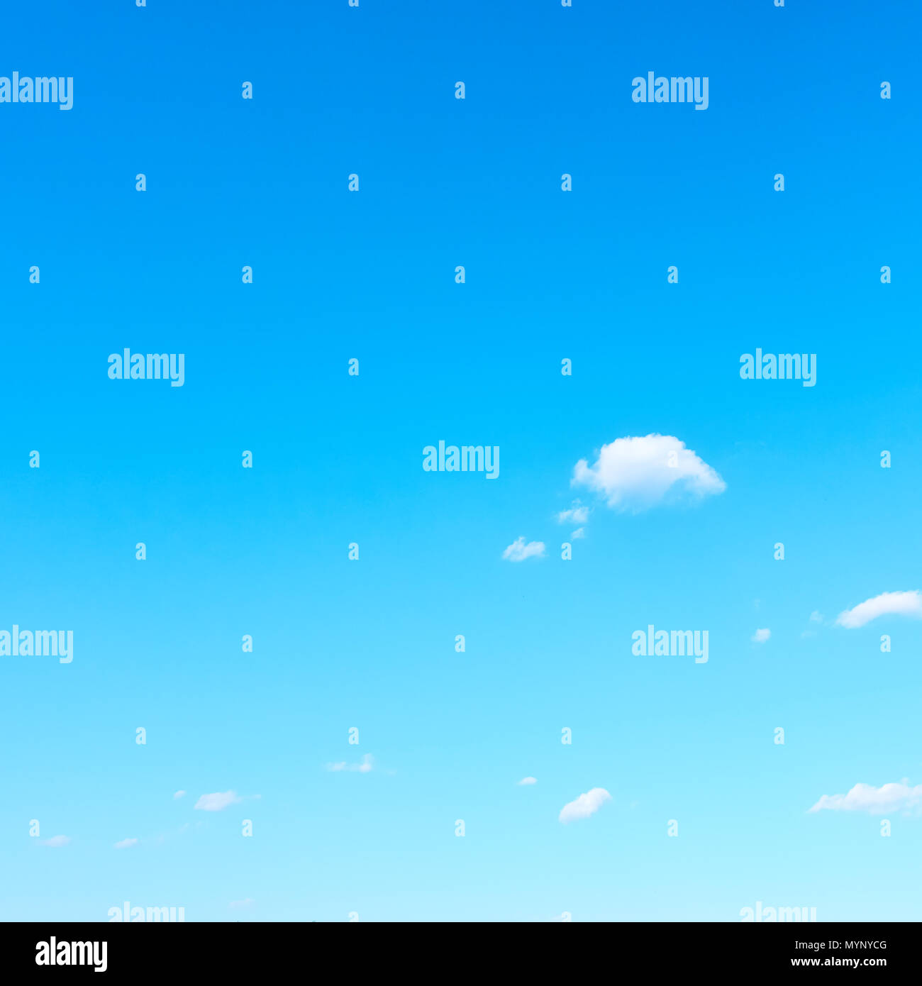 Almost clear blue sky in fine weather - Background with space for text ...