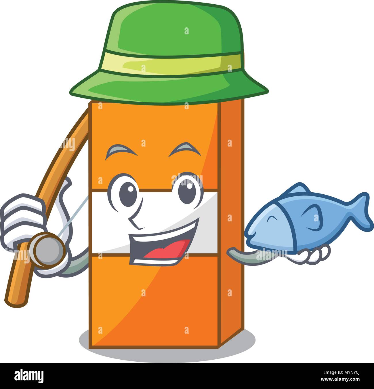 Fishing package juice mascot cartoon Stock Vector Image & Art - Alamy