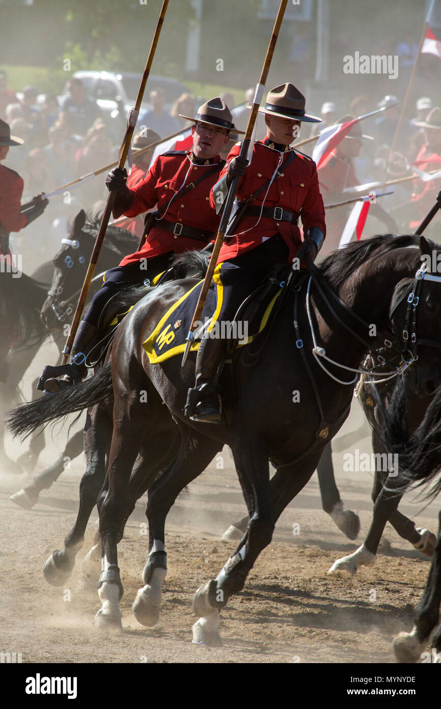Royal Canadian Mounted Police RCMP musical ride. Beachburg Ontario ...