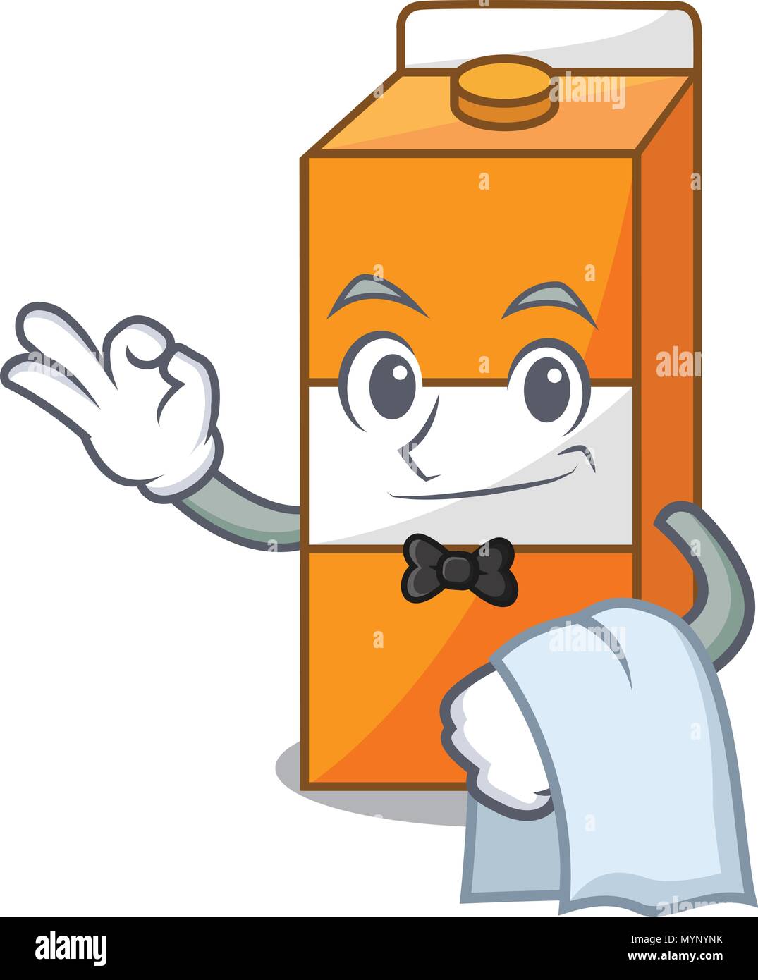 Waiter package juice mascot cartoon Stock Vector Image & Art - Alamy
