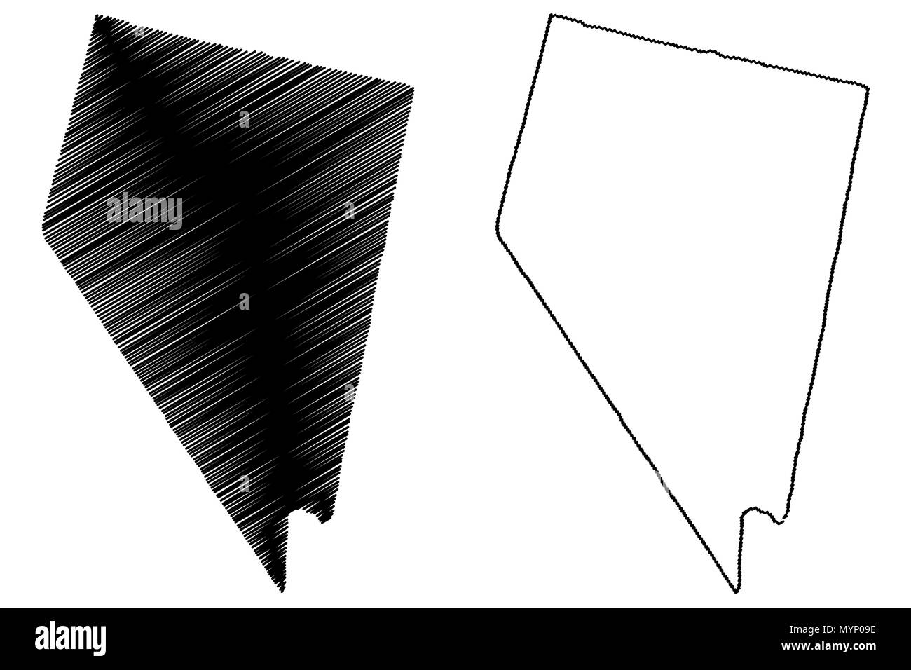 Nevada map vector illustration, scribble sketch Nevada map Stock Vector Image & Art - Alamy
