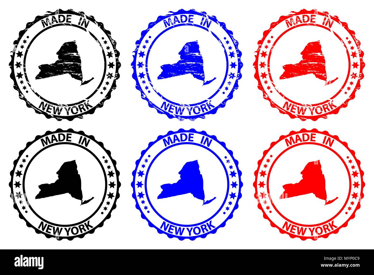 Made in New York - rubber stamp - vector, New York (United States of ...