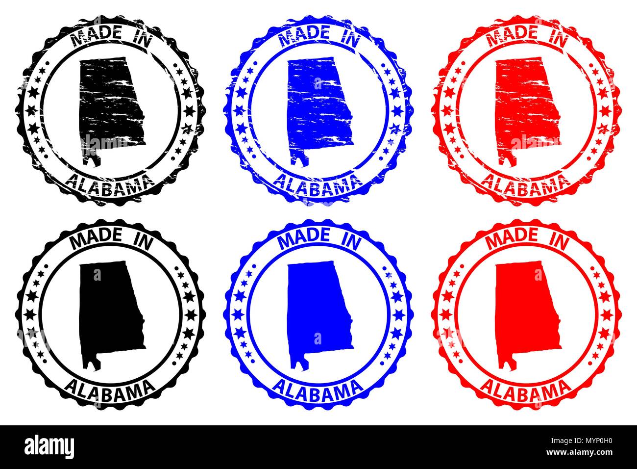Made in Alabama - rubber stamp - vector, Alabama (United States of ...
