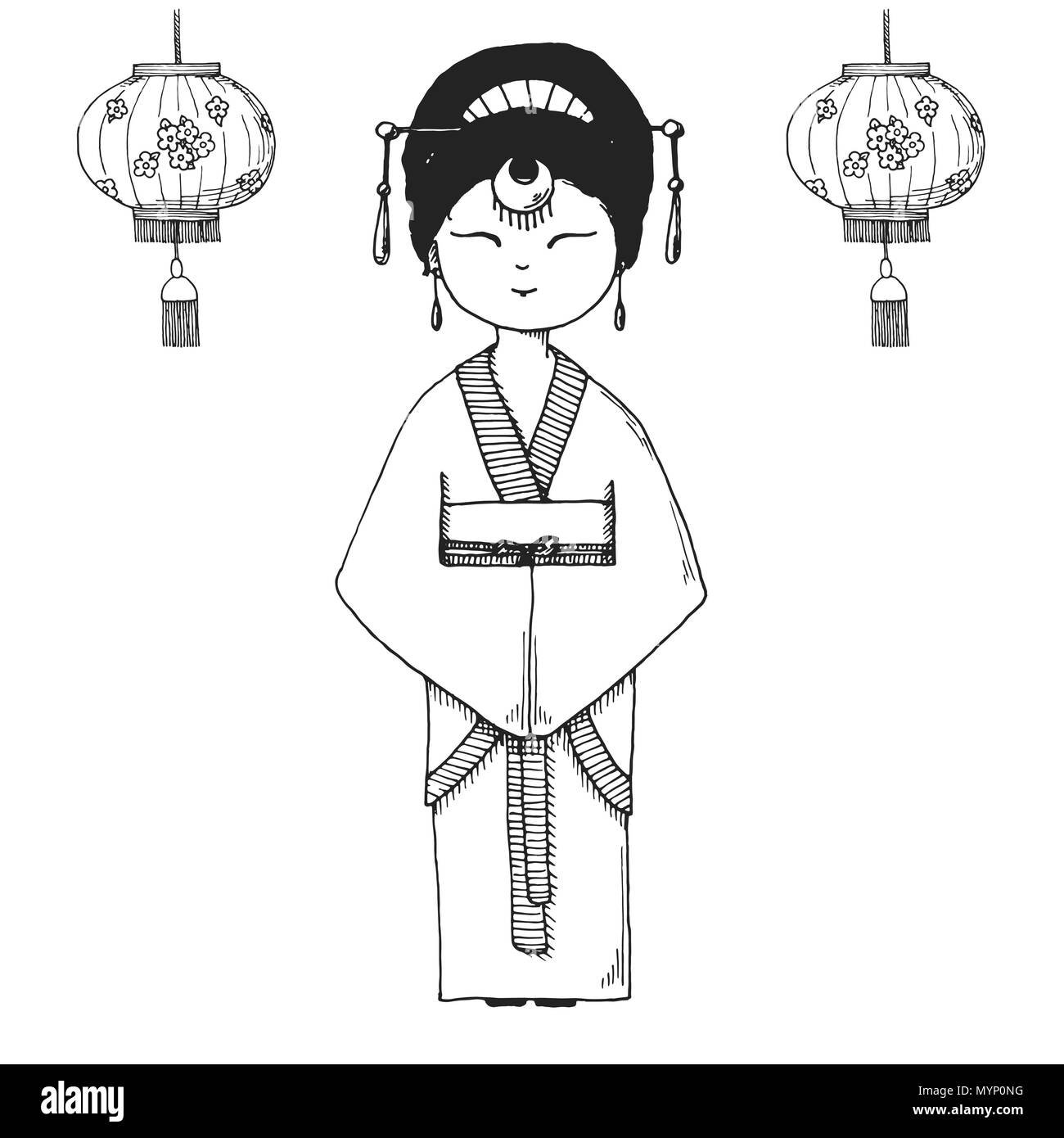 Asian girl in black Cut Out Stock Images & Pictures - Alamy