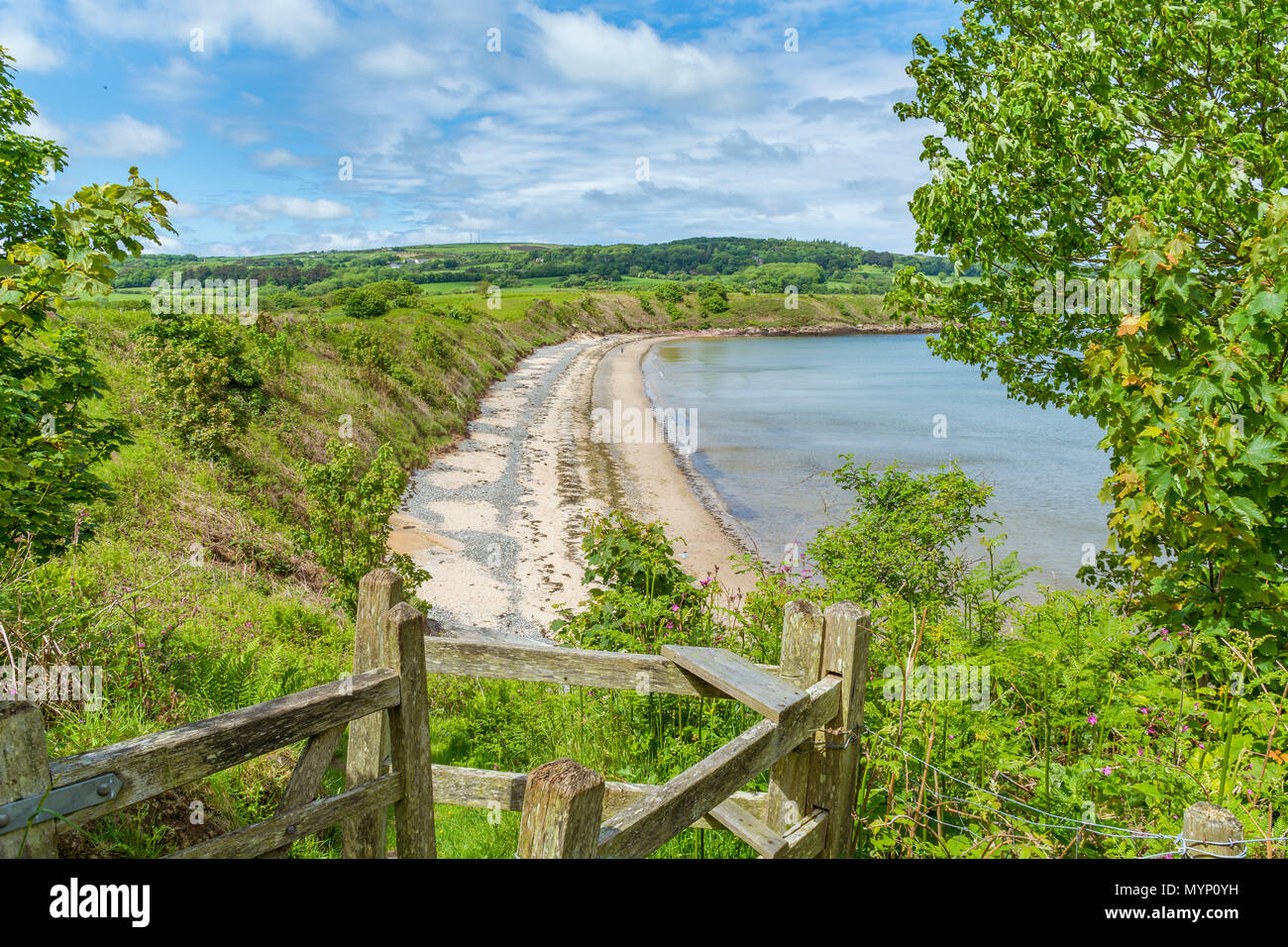 A view of Traeth Yr Ora on the Lligwy to Dulas coastal path on Anglesey ...