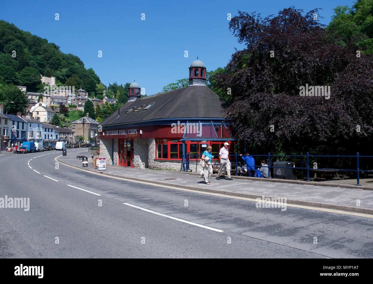 The shopping area in Matlock Bath, Derbyshire Stock Photo - Alamy