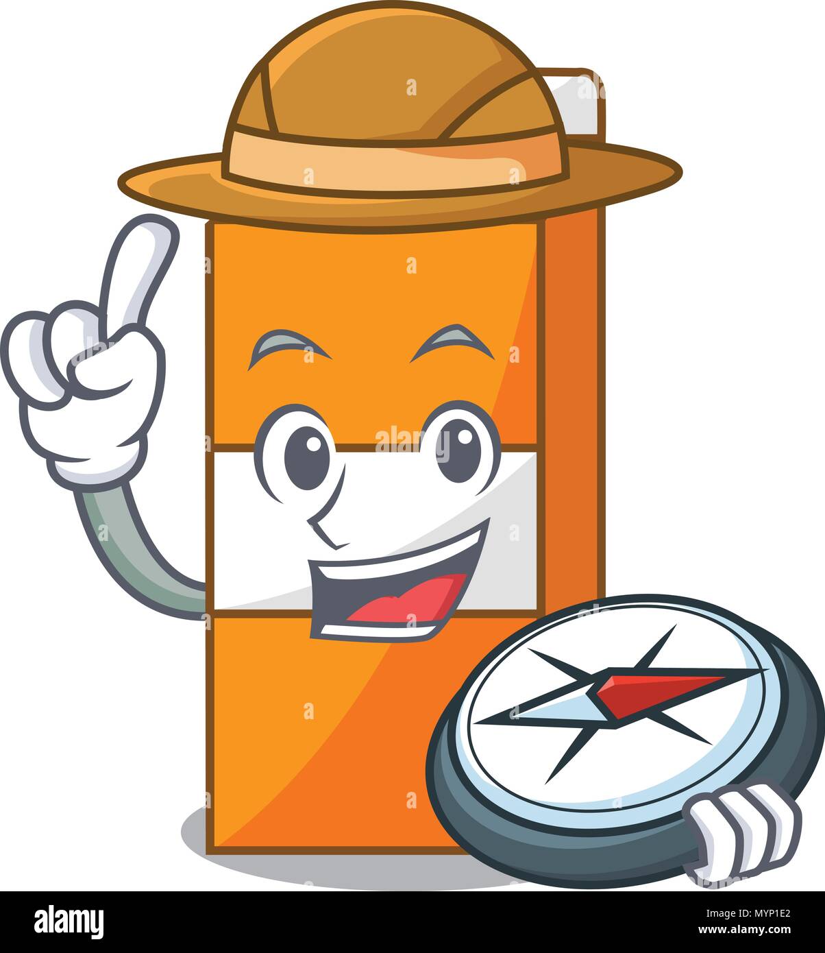 Explorer package juice mascot cartoon Stock Vector Image & Art - Alamy