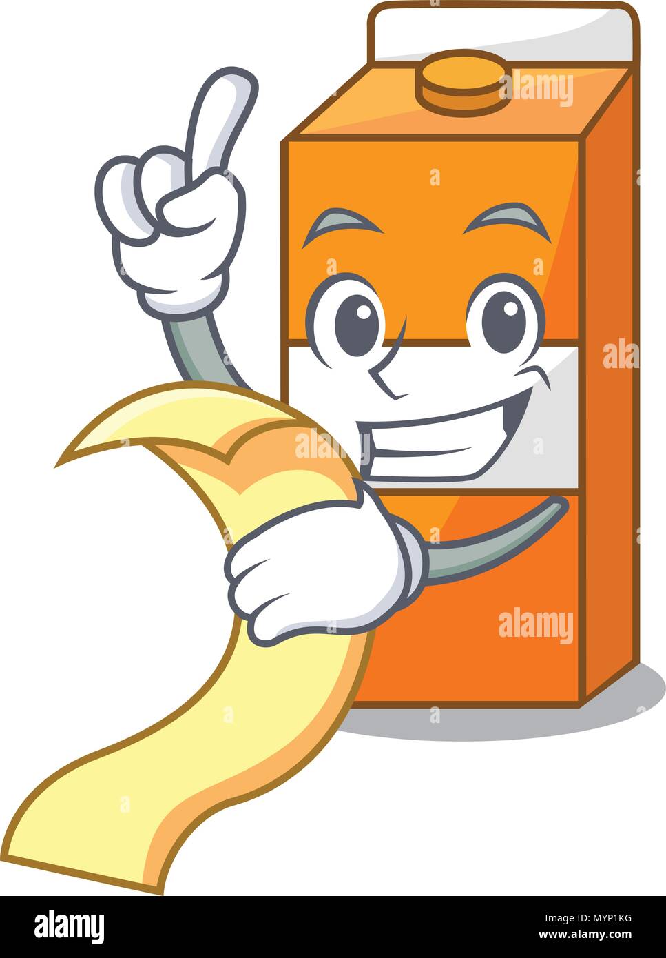 With menu package juice mascot cartoon Stock Vector Image & Art - Alamy
