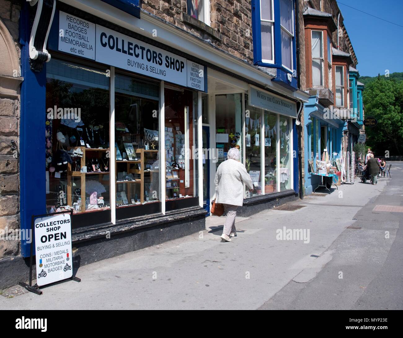 The shopping area in Matlock Bath, Derbyshire Stock Photo - Alamy