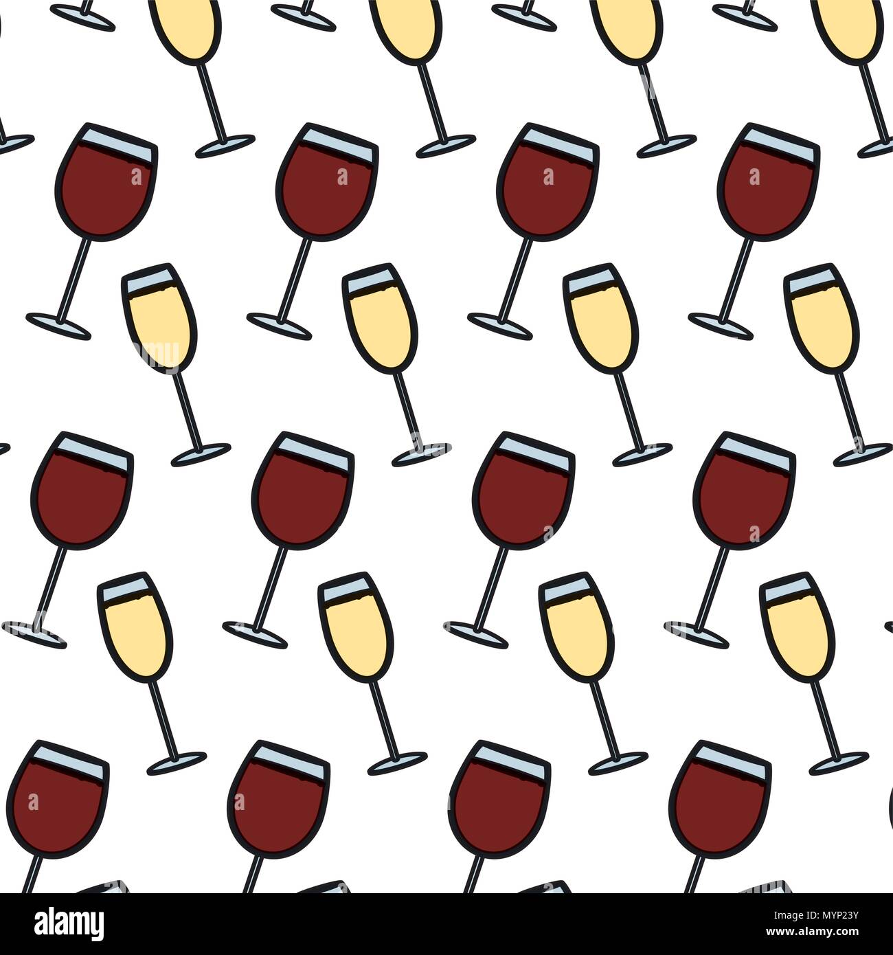color brandy and champagne glass beverage background Stock Vector Image ...