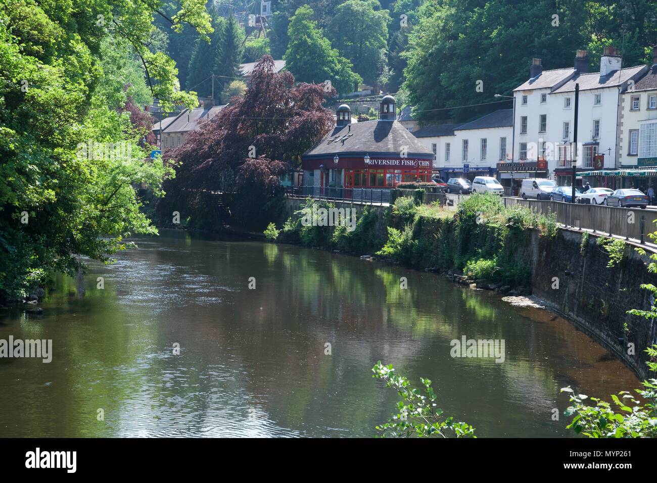 The River Derwent in Matlock Bath, Derbyshire Stock Photo - Alamy