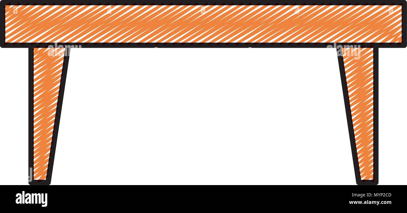 doodle wood dining table interior decoration Stock Vector Image & Art ...