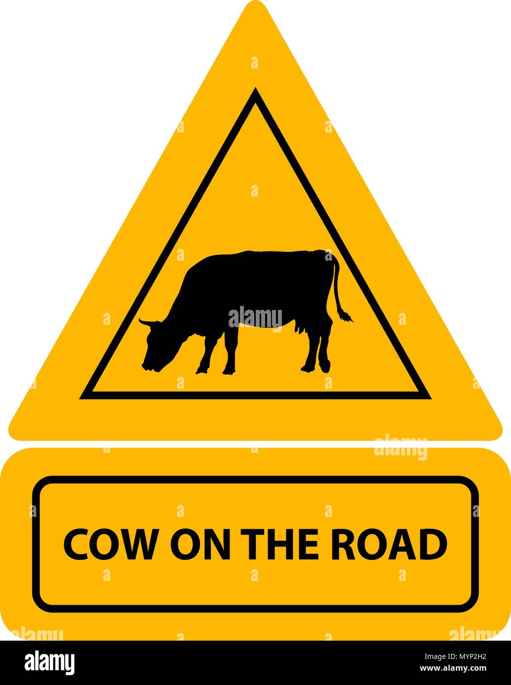 Cow road sign hi-res stock photography and images - Alamy
