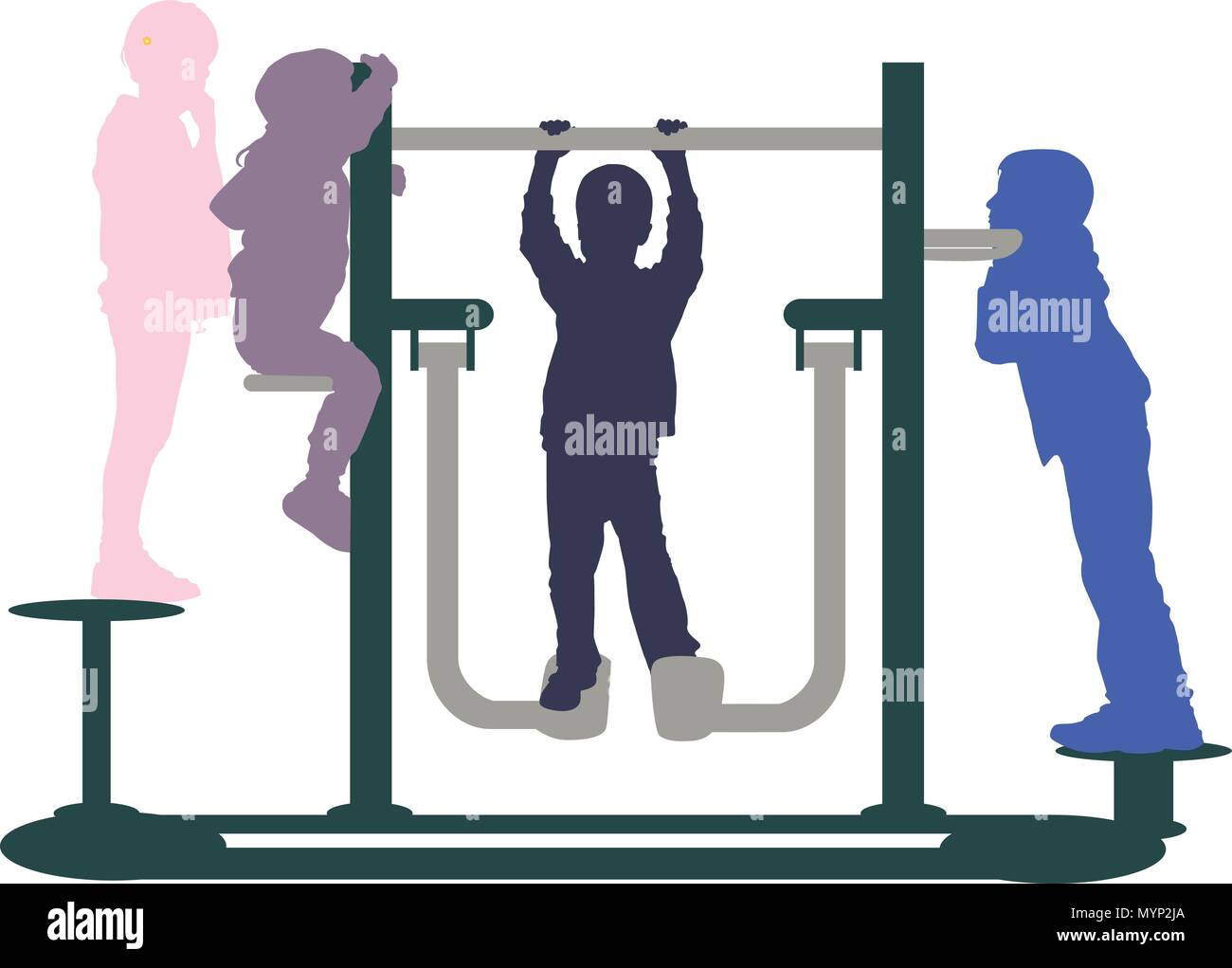 Children playing in the park Stock Vector Image & Art - Alamy