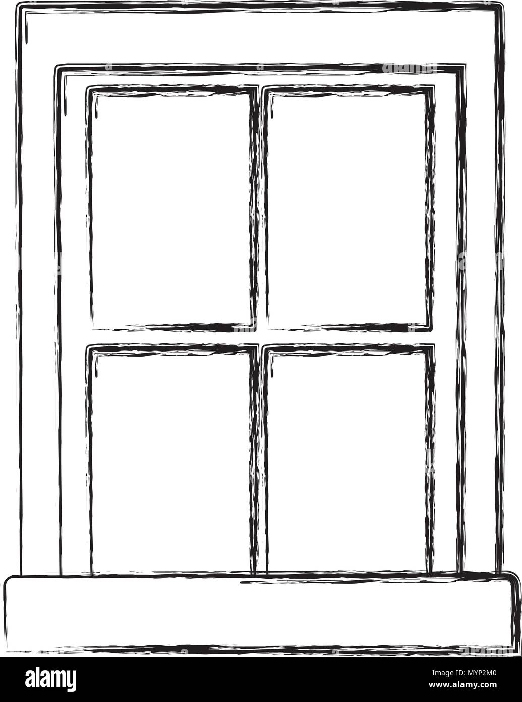 grunge window house modern architecture design Stock Vector Image & Art ...