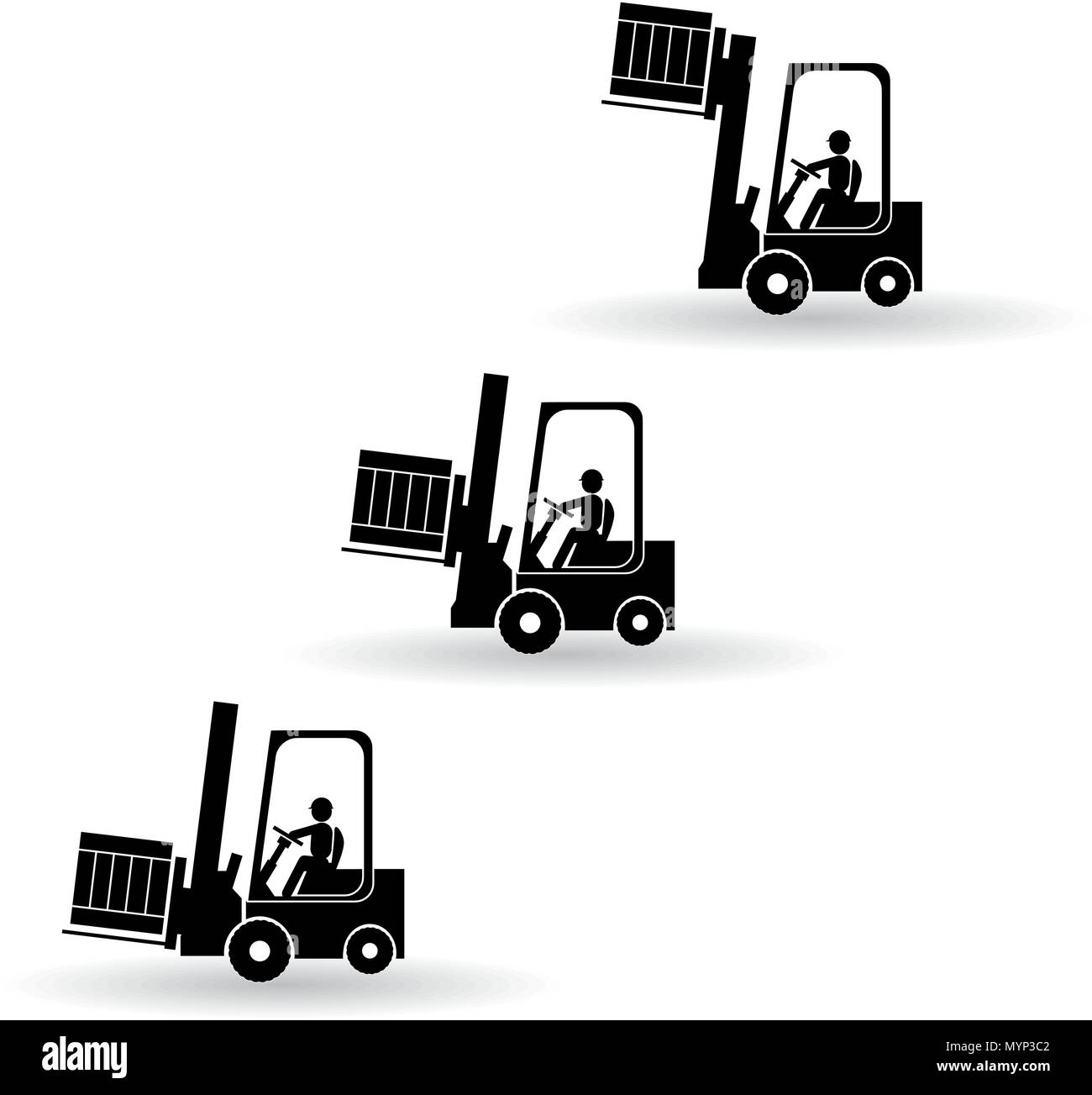 Forklift loading truck Cut Out Stock Images & Pictures - Alamy