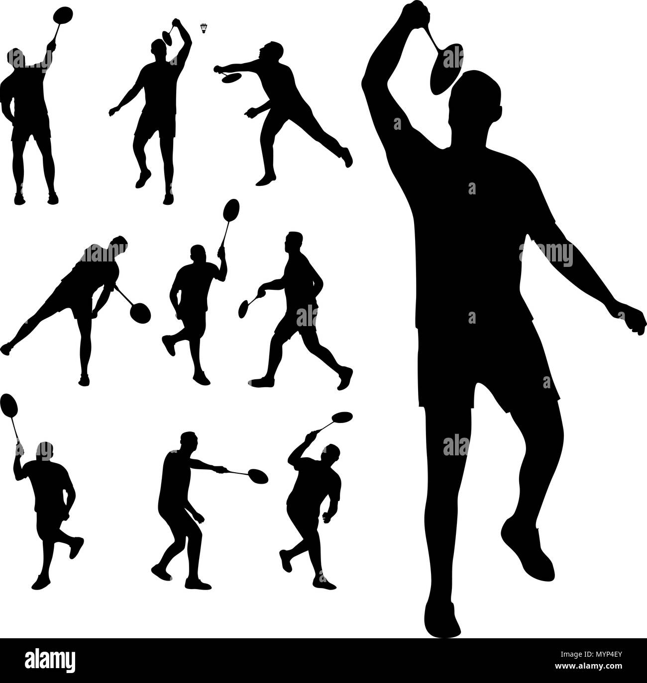 Badminton Players Vector