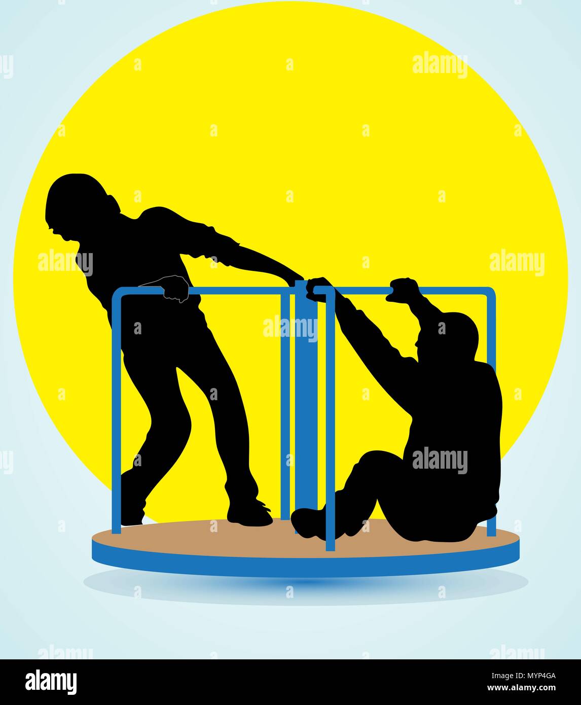 Children Playground Outdoor Park Vector illustration Stock Vector Image ...