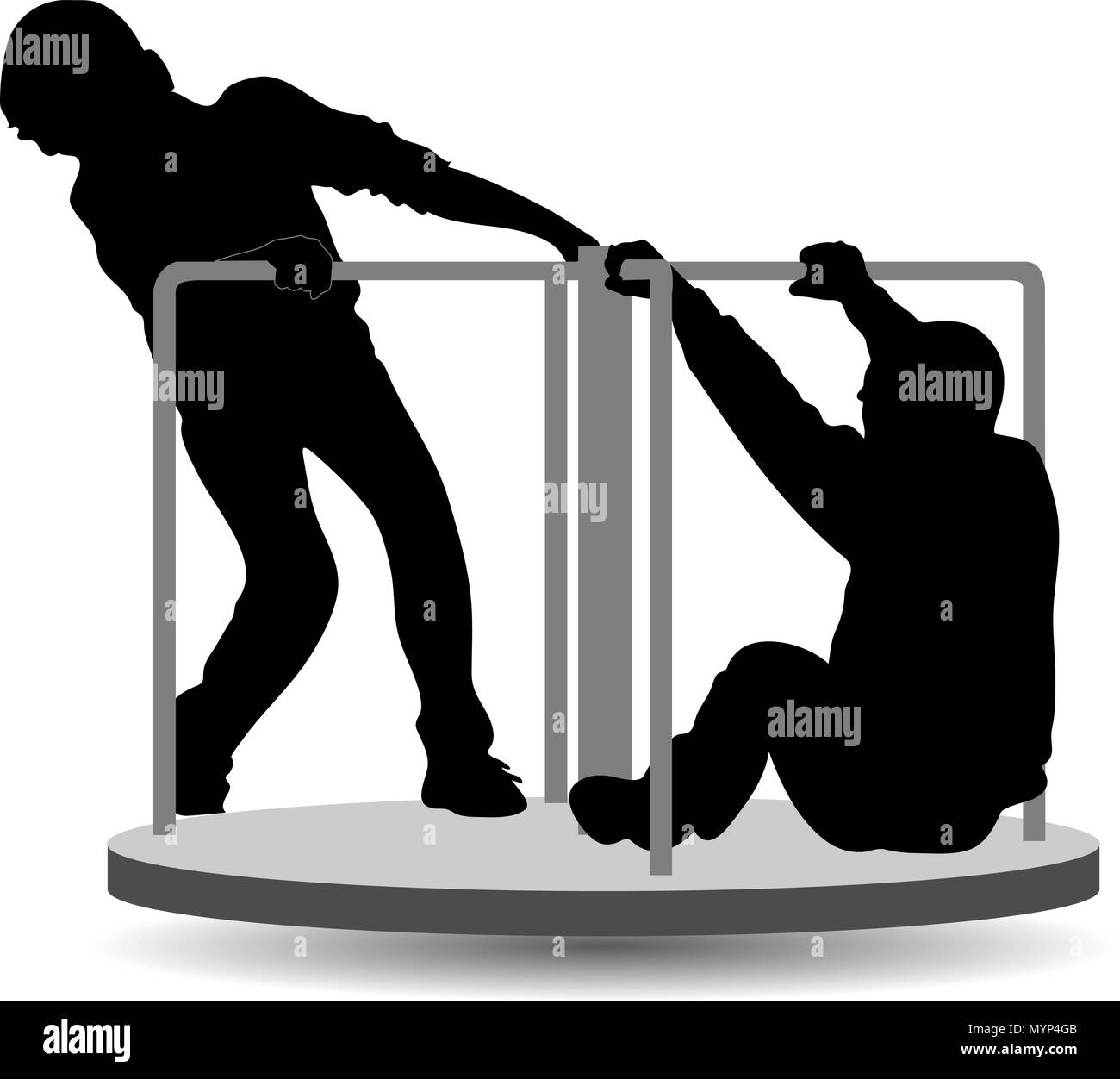 Children Playground Outdoor Park Vector illustration Stock Vector Image ...