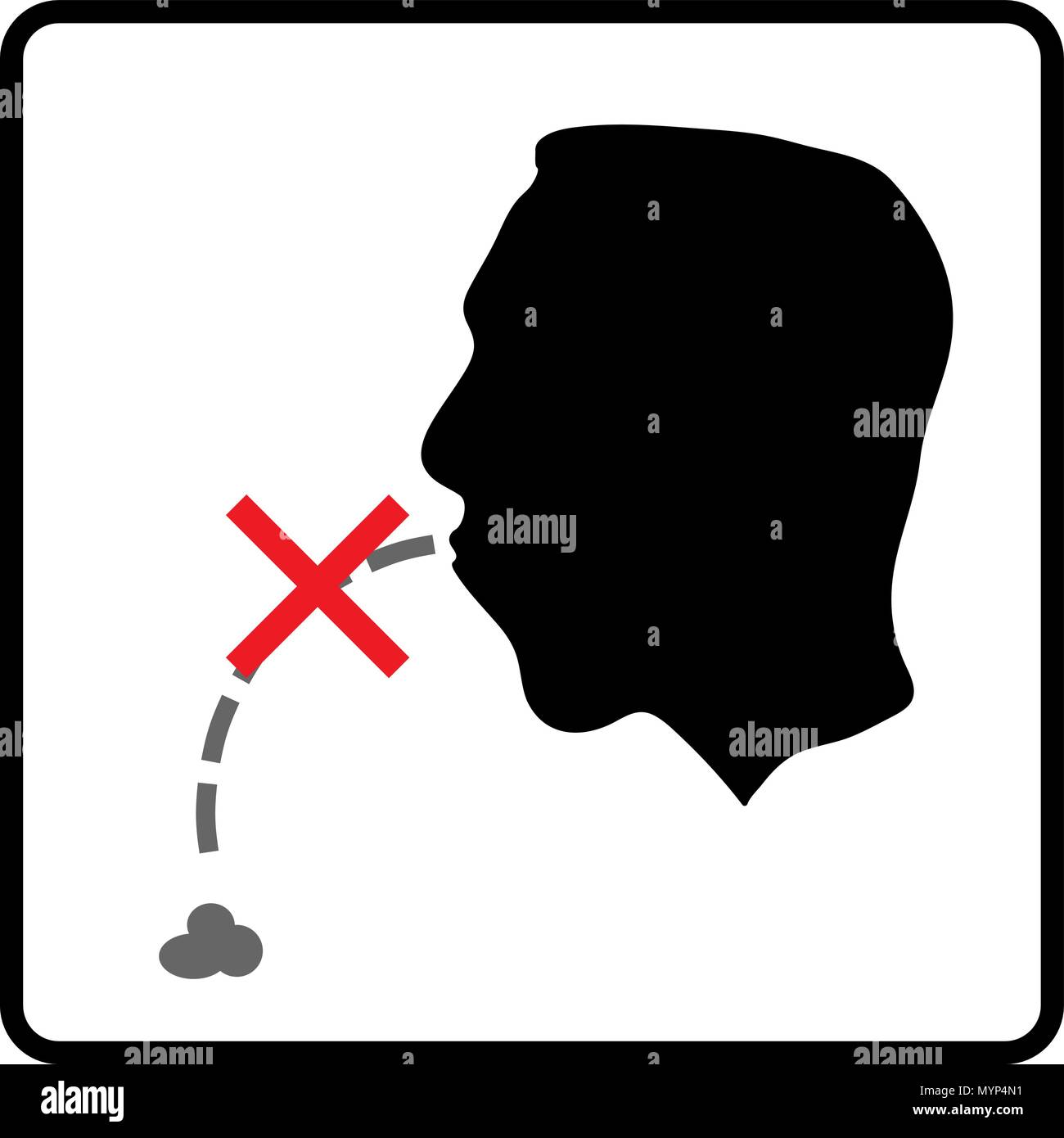 Prohibit spitting vector Stock Vector Image & Art - Alamy