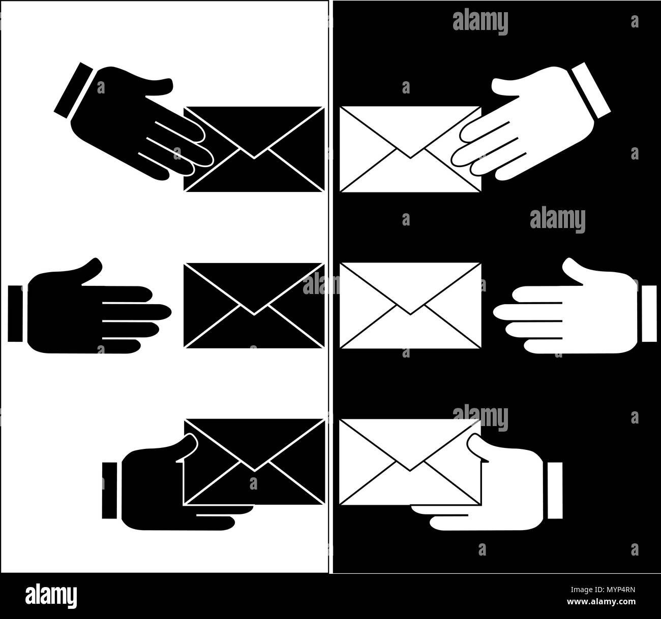 Inbox envelope icon outline hi-res stock photography and images - Alamy