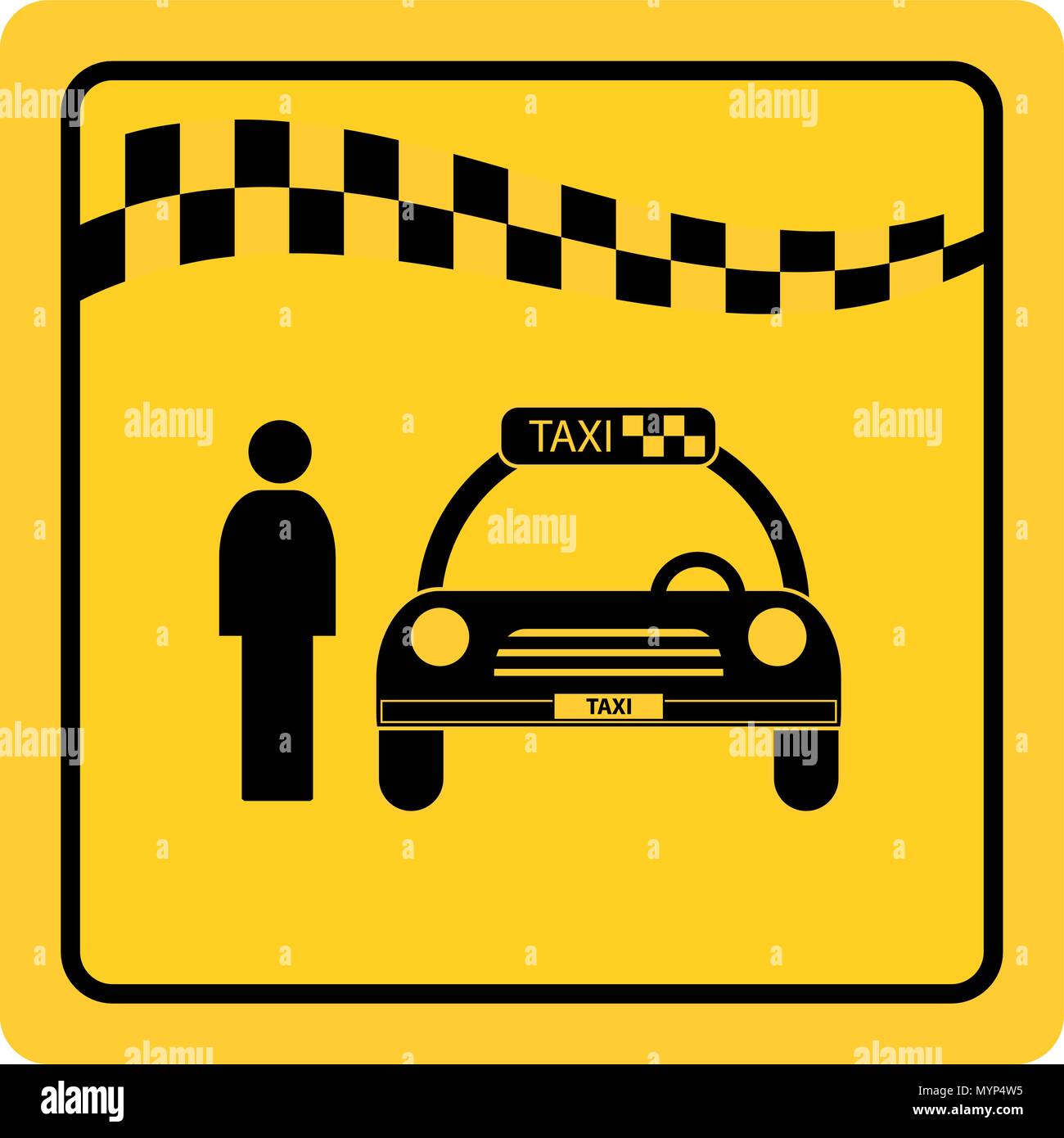 Taxi sign vector illustration Stock Vector Image & Art - Alamy