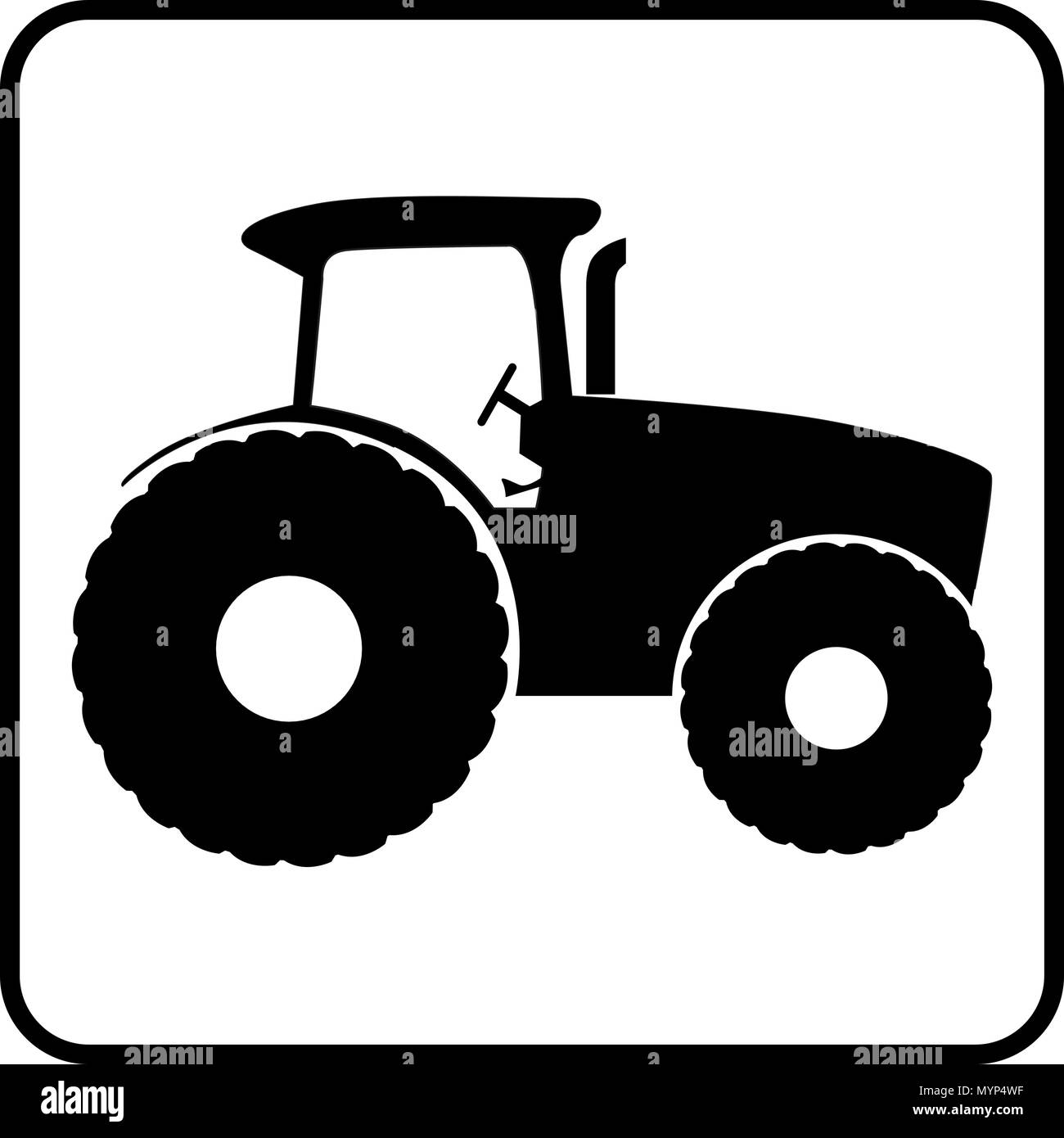 Farming work tractor agriculture machine Black and White Stock Photos ...