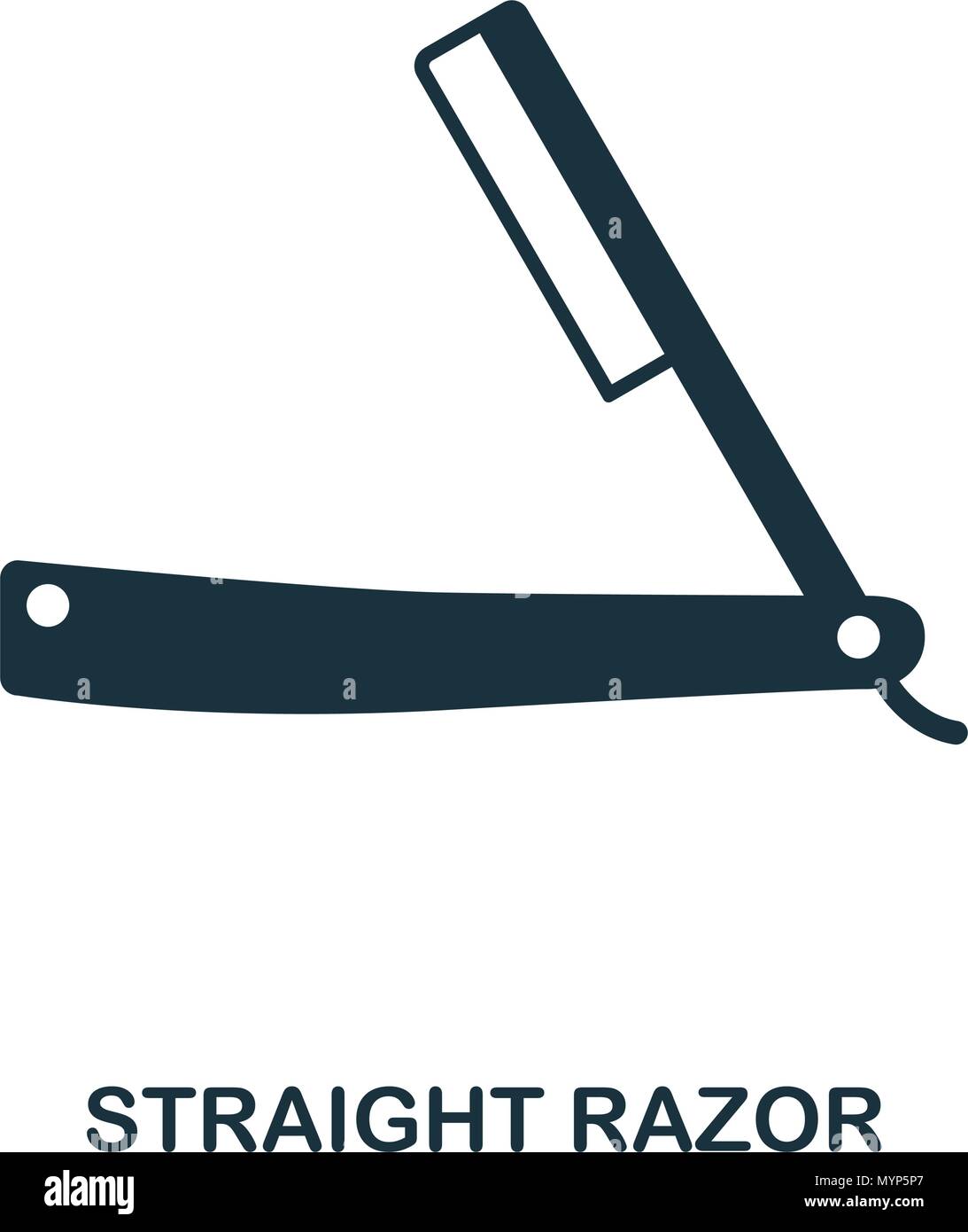 Straight Razor icon. Flat style icon design. UI. Illustration of ...