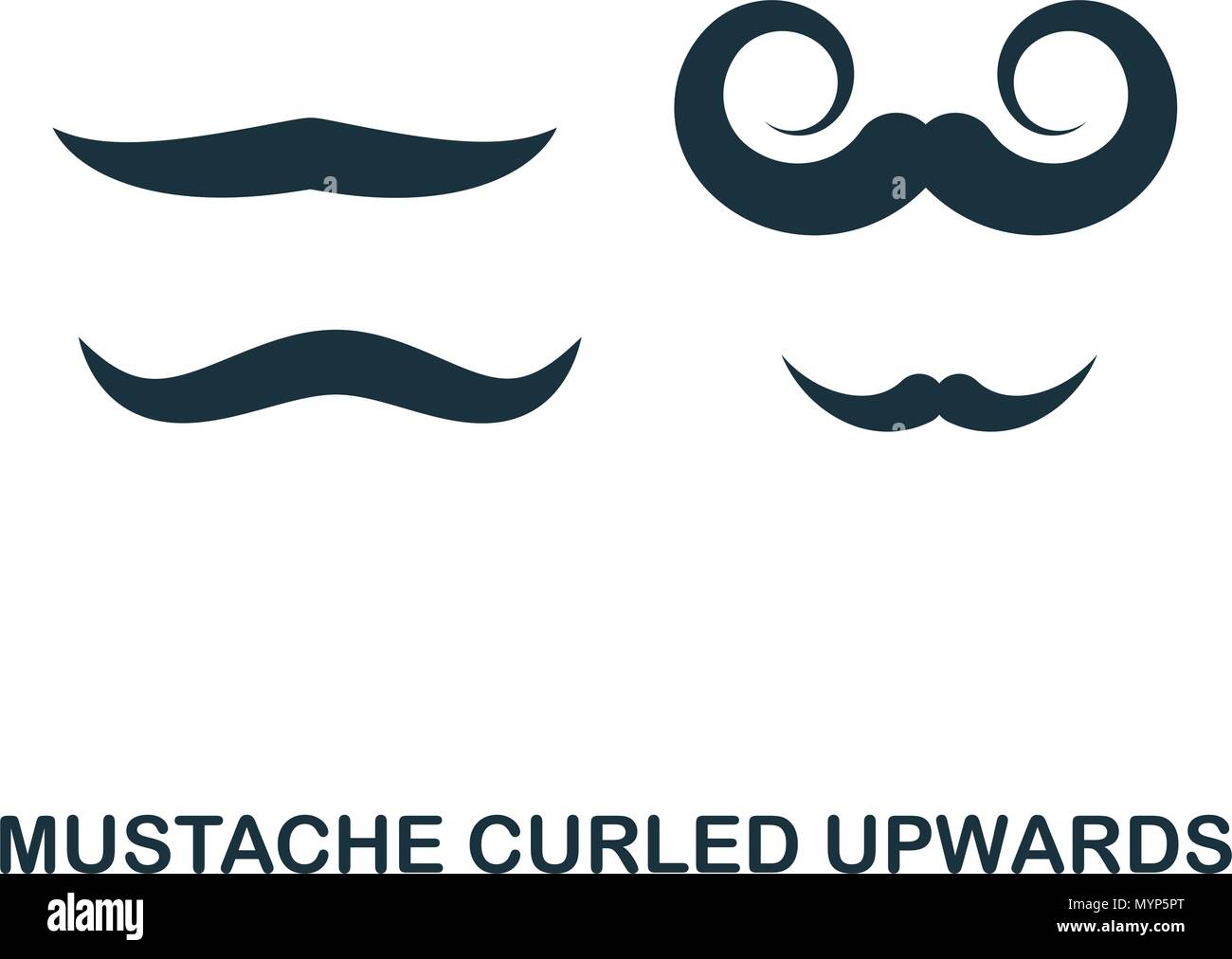 Curled moustache illustration hi-res stock photography and images - Alamy