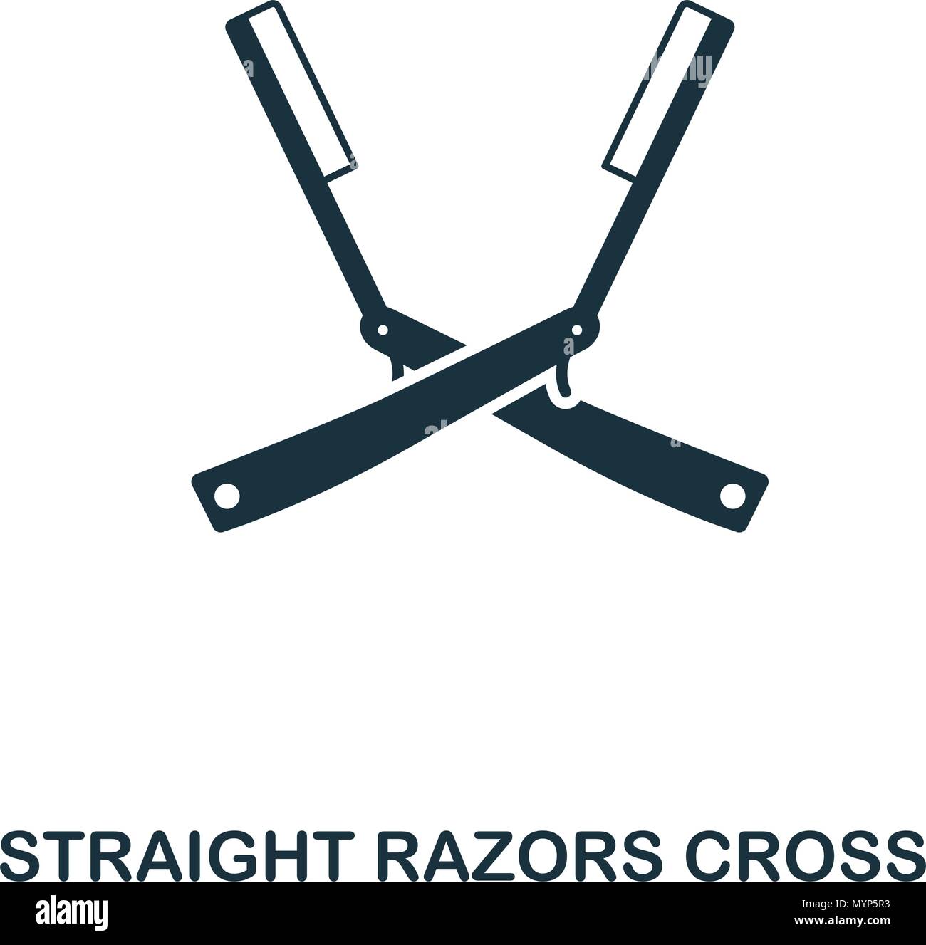 Crossed Straight Razor Designs