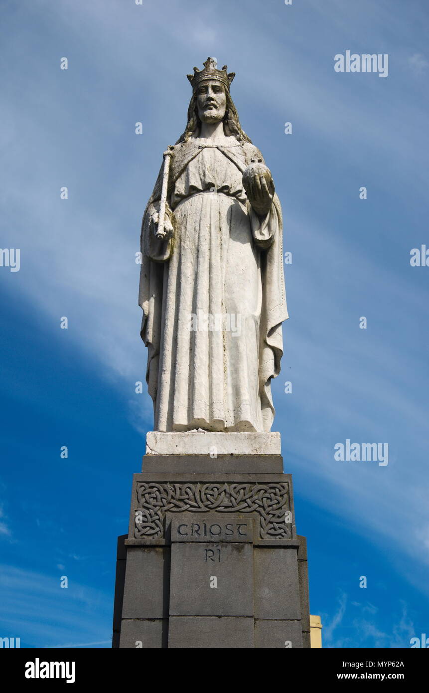 Christ the king statue in Gort Galway Ireland Stock Photo - Alamy