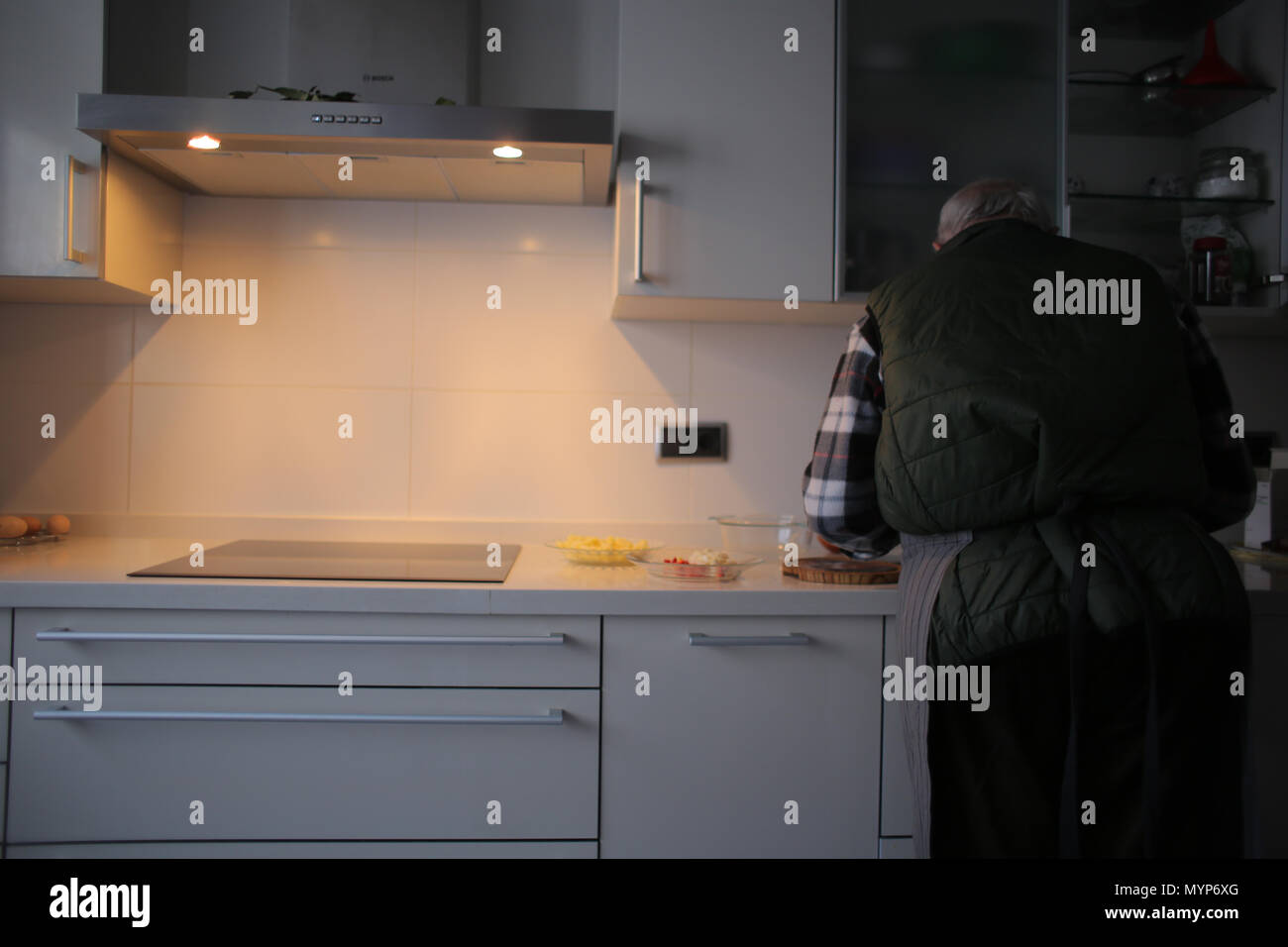 A man making his launch Stock Photo - Alamy