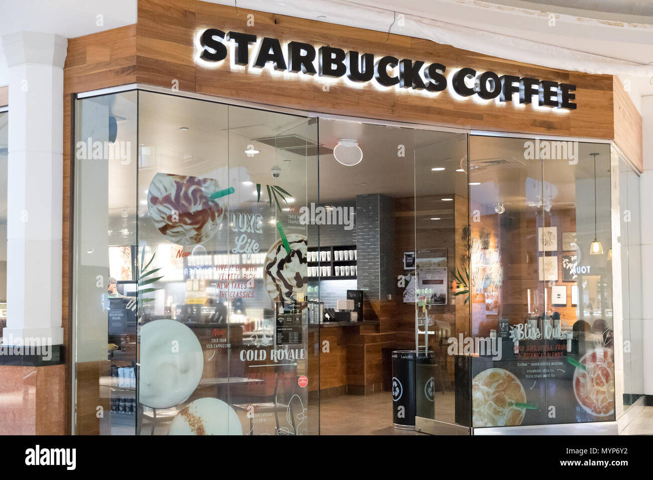 Philadelphia, Pennsylvania - May 30, 2018: Starbucks Coffee is an ...