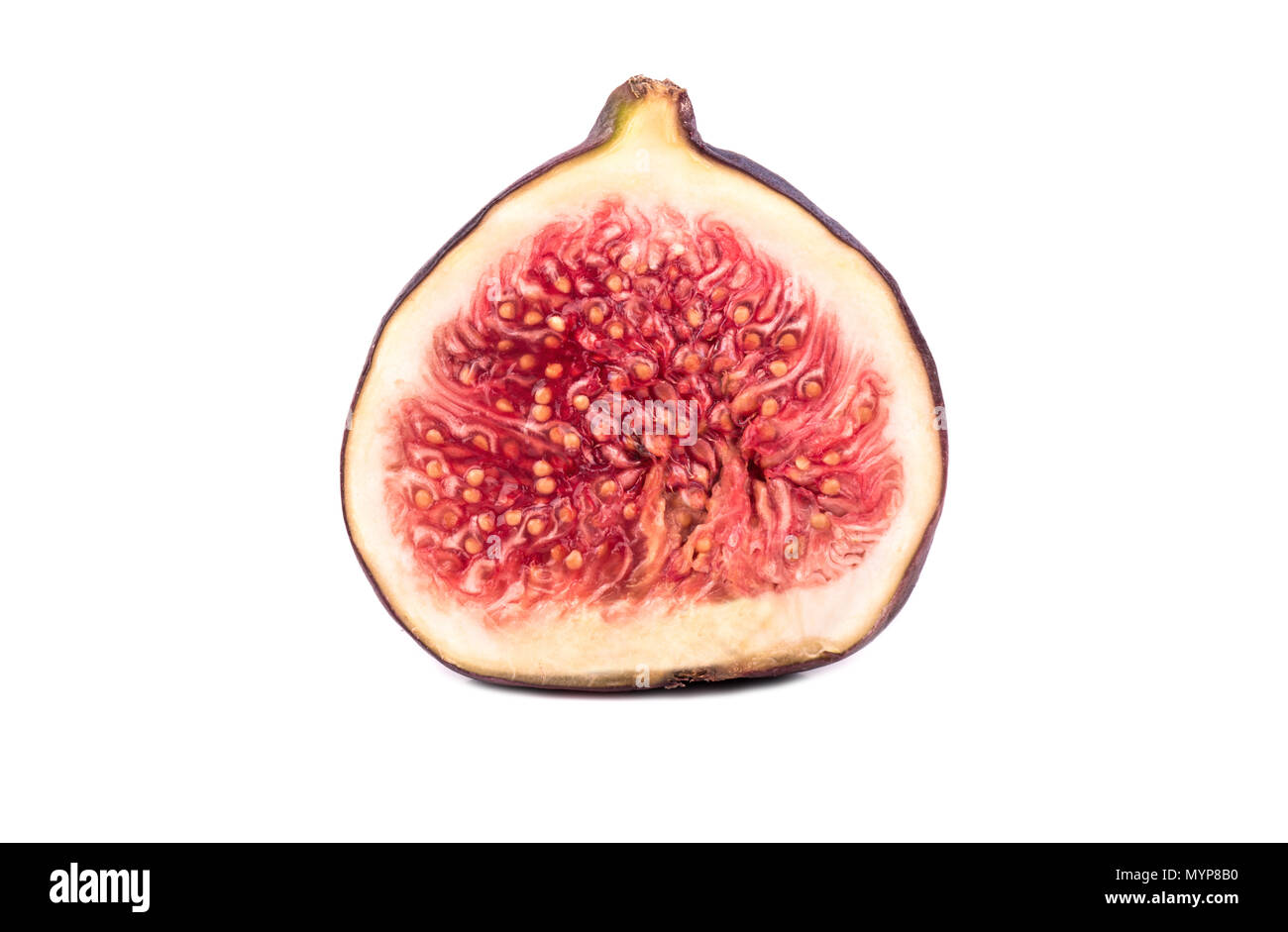 Cut in half fresh figs isolated on white background Stock Photo - Alamy