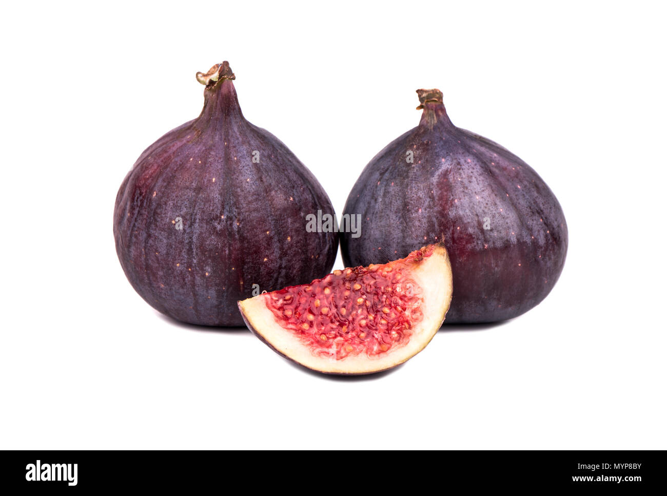 Fresh figs sliced with a slice isolated on white background Stock Photo ...