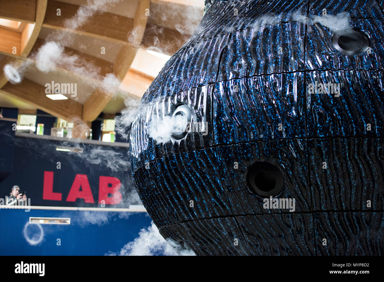 The Infinity Blue sculpture at the Eden Project Stock Photo - Alamy