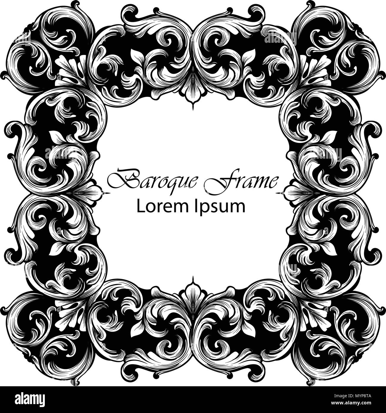 Carved flower border Cut Out Stock Images & Pictures - Alamy