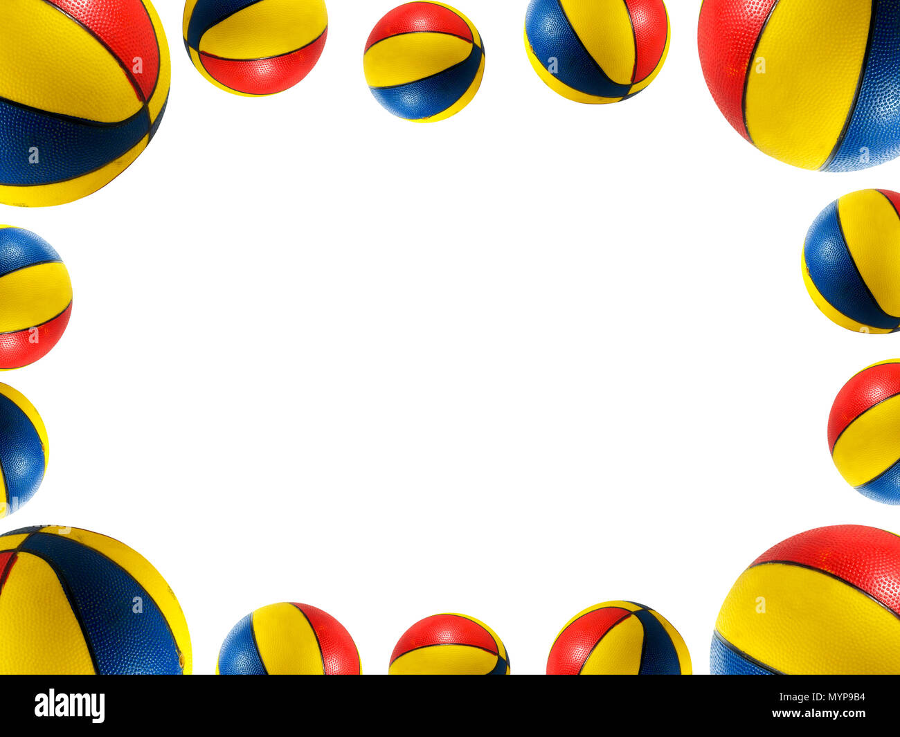 A border ( frame ) made of beach balls Stock Photo - Alamy