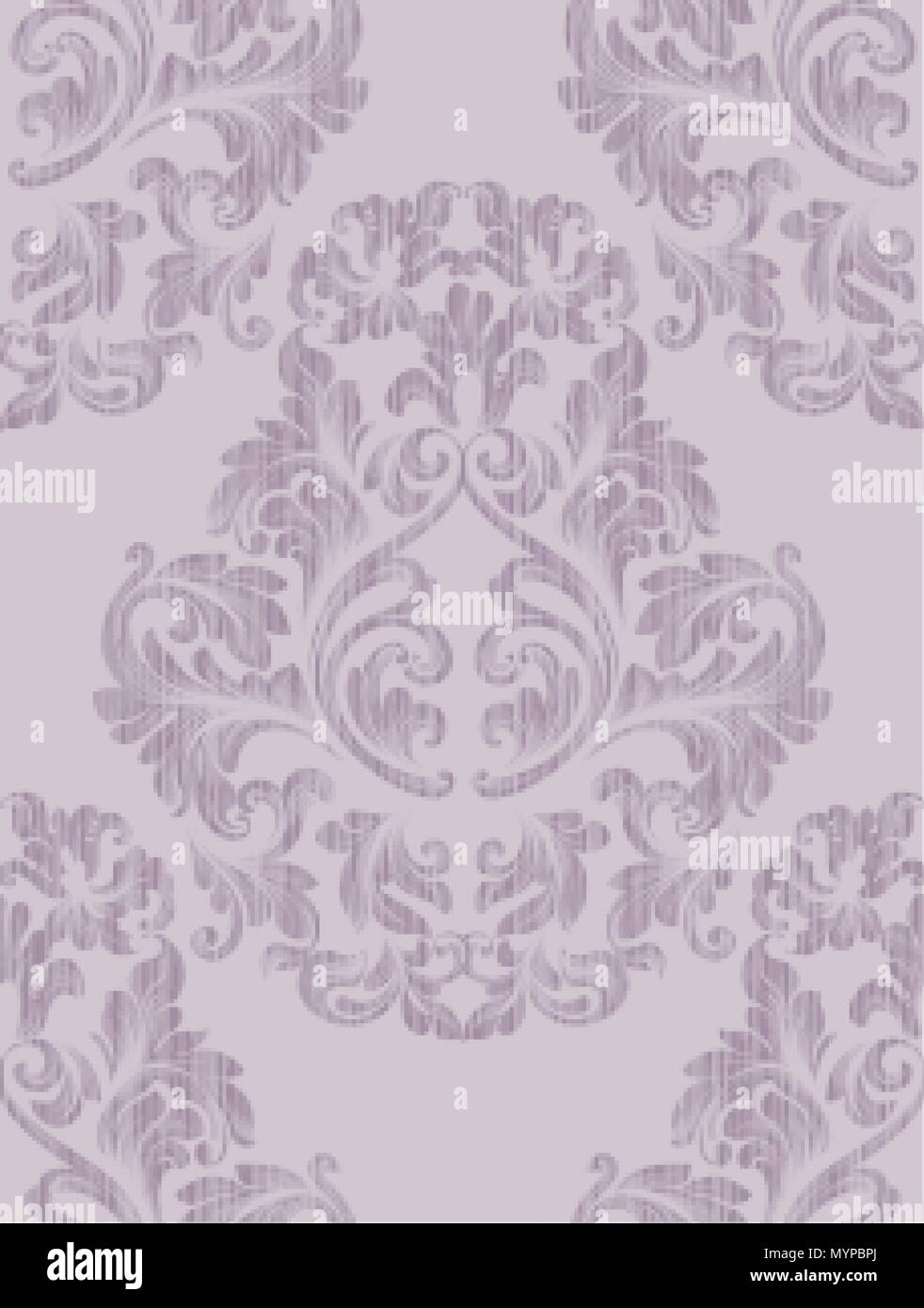 Vintage Baroque seamless texture pattern Vector. Wallpaper ornament ...