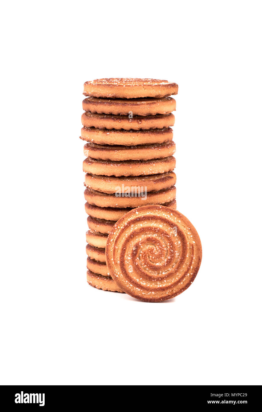 Stack of sugar cookies on a white background Stock Photo - Alamy