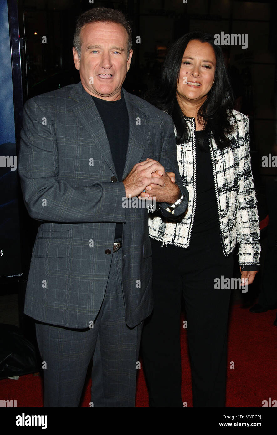 Robin Williams and wife Marsha arriving at MAN OF THE YEAR premiere at ...