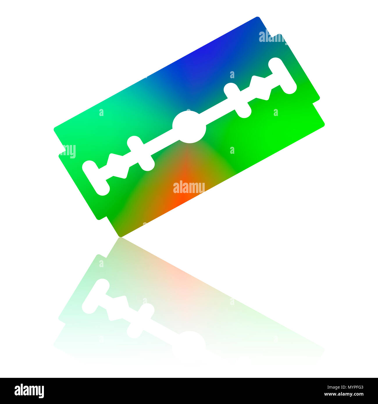 Traditional Double Edge Razor Blade on White Background. Tool for ...