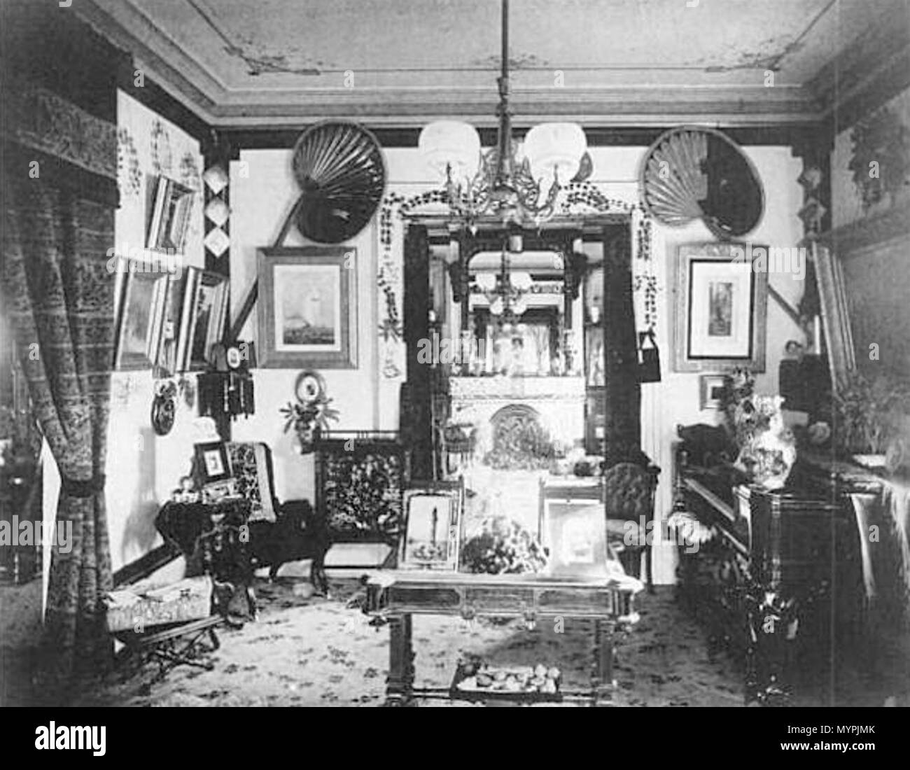 1880s home decor Black and White Stock Photos & Images - Alamy