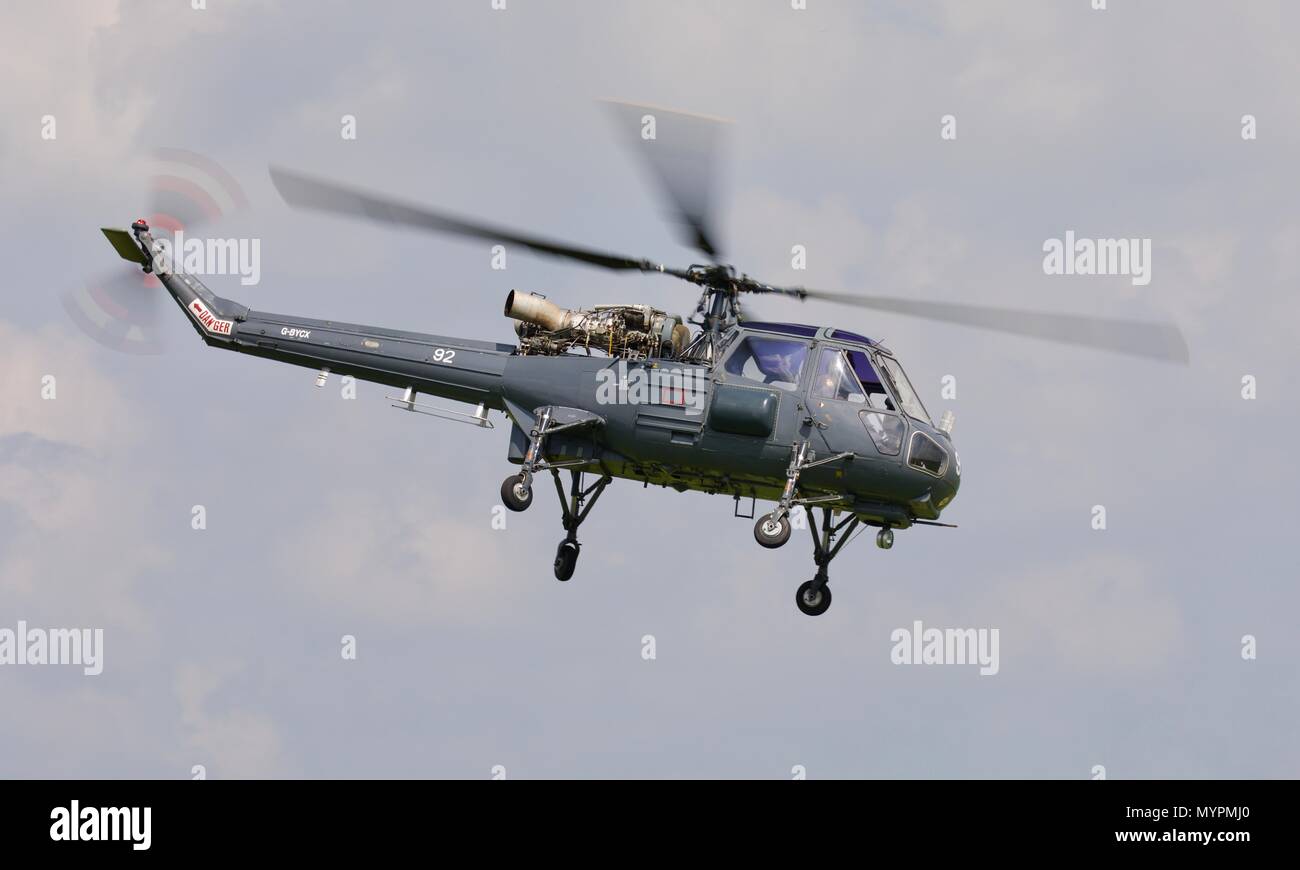 Westland Wasp helicopter at the Shuttleworth Fly Navy Airshow on the ...