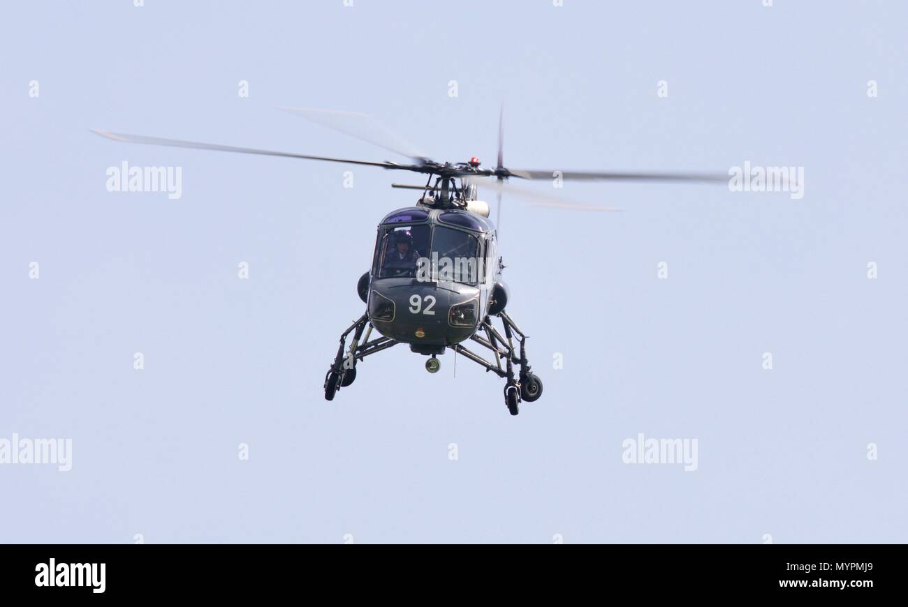 Westland Wasp helicopter at the Shuttleworth Fly Navy Airshow on the ...