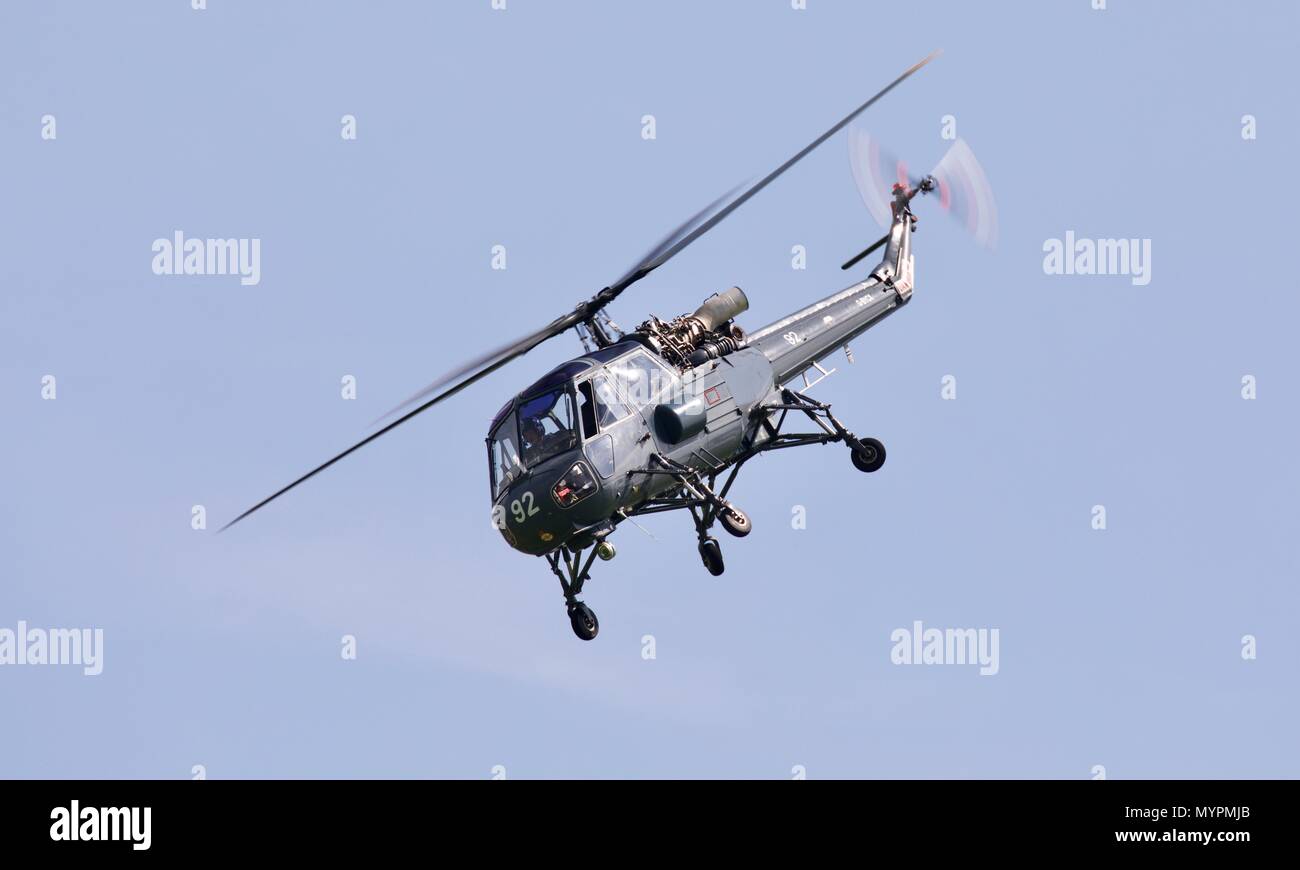 Westland Wasp helicopter at the Shuttleworth Fly Navy Airshow on the ...